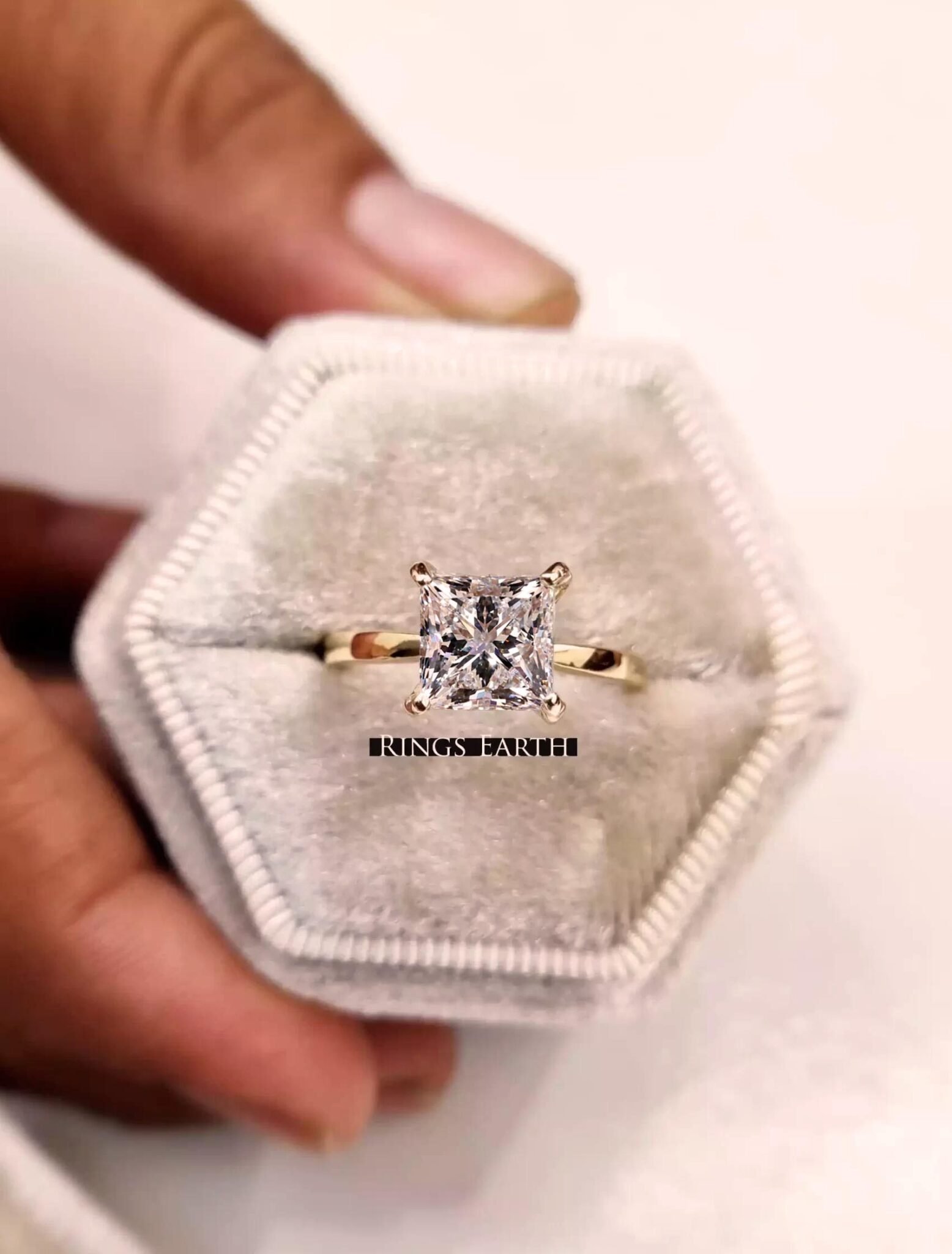 Buy Princess Cut 2 Carat F Color VS1 Clarity IGI Certified CVD Diamond ...