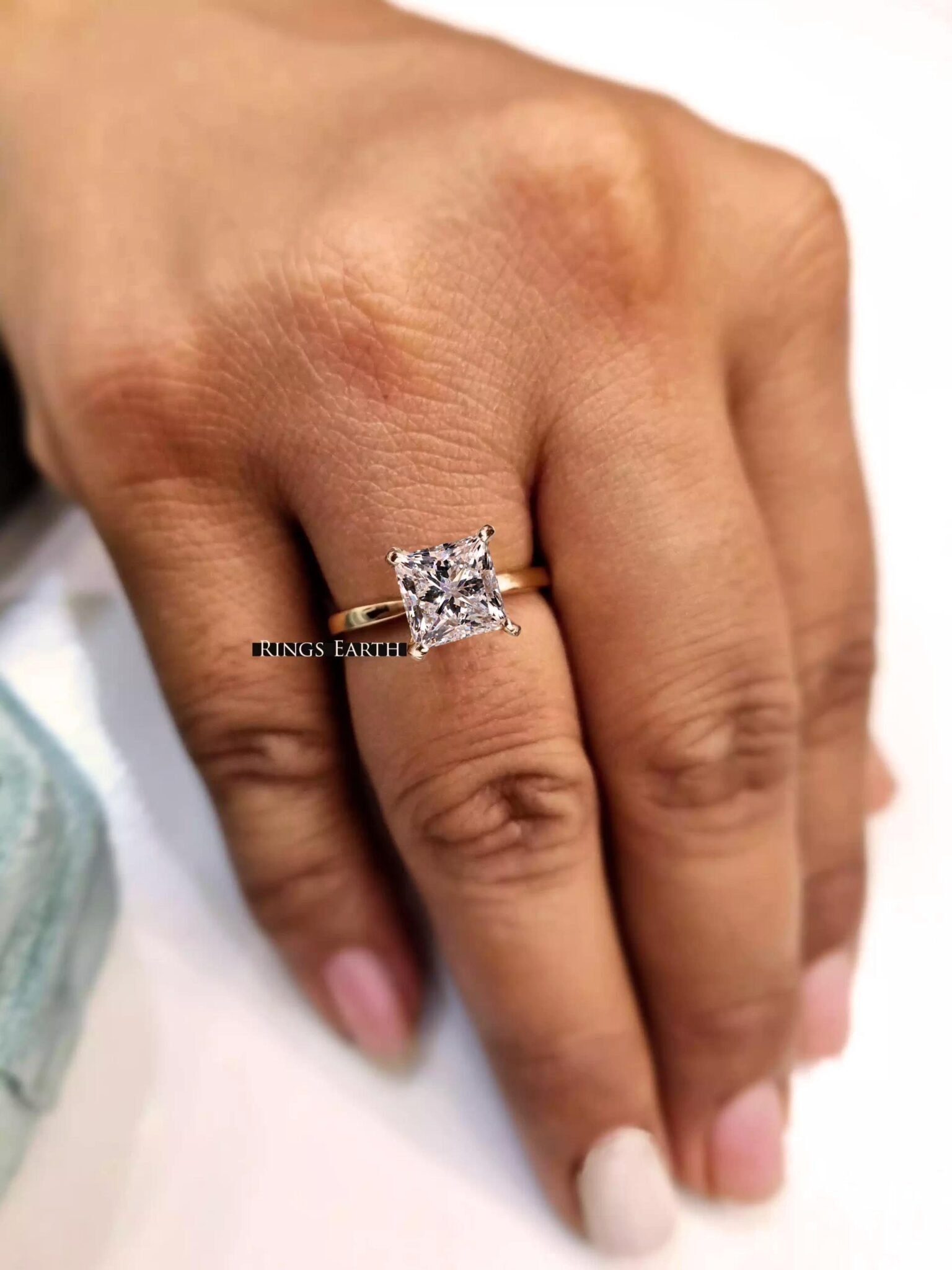 Buy Princess Cut 2 Carat F Color VS1 Clarity IGI Certified CVD Diamond ...