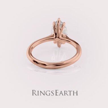 Buy Solstice Marquise Cut 2.58Ct IGI Certified CVD Diamond, 14kt rose gold RE727 - RingsEarth